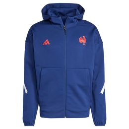 adidas Performance Sportsweatjacke 'France Travel Z.N.E.' Herren Gr&ouml;&szlig;e L dunkelblau / pink / wei&szlig;