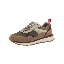 Tamaris Sneaker low Damen Gr&ouml;&szlig;e 38 beige / braun / dunkelbraun / oliv