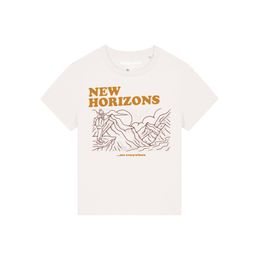 Watapparel T-Shirt 'New horizons are everywhere' Damen Gr&ouml;&szlig;e XXL schoko / sepia / wei&szlig;