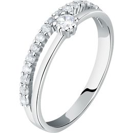 Live Diamond Ring Damen Gr&ouml;&szlig;e 56 silber / wei&szlig;