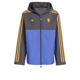 adidas originals &Uuml;bergangsjacke 'Manchester United Terrace Icons' Jungen Gr&ouml;&szlig;e 164 blau / gelb / schwarz