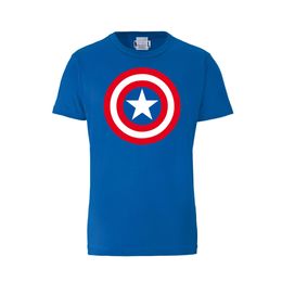 logoshirt T-Shirt 'Captain America' Damen Gr&ouml;&szlig;e XXL blau