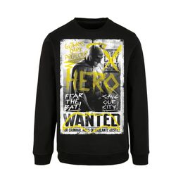F4NT4STIC Sweatshirt 'Batman v Superman Wanted Poster' Herren Gr&ouml;&szlig;e L hellgelb / dunkelgrau / schwarz / wei&szlig;