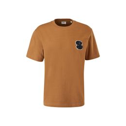 s.Oliver T-Shirt Herren Gr&ouml;&szlig;e L karamell / schwarz / wei&szlig;