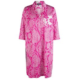 WHITE LABEL Blusenkleid Damen Gr&ouml;&szlig;e 40 pink / wei&szlig; Winterkleid