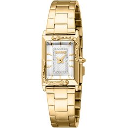 JUST cavalli time Analoguhr Damen Gr&ouml;&szlig;e One Size gold / silber / wei&szlig;