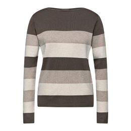 Street One Pullover Damen Gr&ouml;&szlig;e XXL ecru / dunkelbraun / braunmeliert
