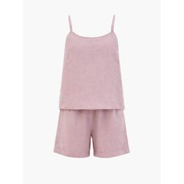 Amourlinen Pyjama 'Night Owl' Damen Gr&ouml;&szlig;e S altrosa Winterkleid