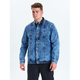 Dxnmxrk Shirt 'DXFalk' Herren Gr&ouml;&szlig;e XXL blue denim