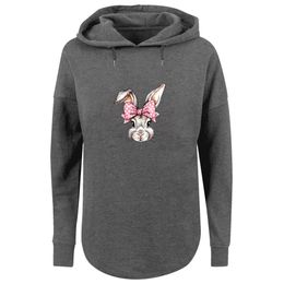 F4NT4STIC Sweatshirt 'Niedlicher Hase mit Schleife' Damen Gr&ouml;&szlig;e XS dunkelgrau / pink / wei&szlig;