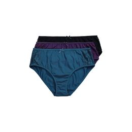 Ulla Popken Slip Damen Gr&ouml;&szlig;e XXL/XXXL marine / aubergine / schwarz