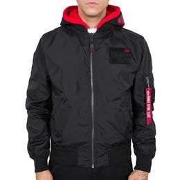 Alpha Industries &Uuml;bergangsjacke 'MA-1 TT Custom Hood' Herren Gr&ouml;&szlig;e XXXL schwarz