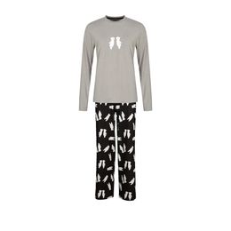 Loungeable Pyjama 'Polar Bear' Damen Gr&ouml;&szlig;e M grau / schwarz / wei&szlig; Winterkleid