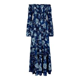 Apricot Floral Bardot Maxi Dress ' ' Damen Gr&ouml;&szlig;e 44 navy Winterkleid