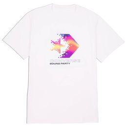 Converse T-Shirt Damen Gr&ouml;&szlig;e 4XL gelb / dunkellila / neonpink / wei&szlig;