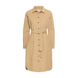 Camel Active Langarmkleid mit Tailleng&uuml;rtel Damen Gr&ouml;&szlig;e 42 beige Winterkleid