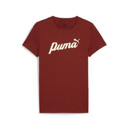 Puma T-Shirt 'Ess' Jungen Gr&ouml;&szlig;e 128 ecru / weinrot