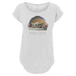 F4NT4STIC T-Shirt 'Star Wars The Mandalorian The Child Pod' Damen Gr&ouml;&szlig;e XL cappuccino / grau / mint / wei&szlig;