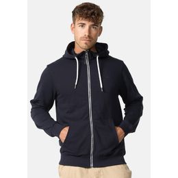 INDICODE Jeans Sweatjacke 'Christos' Herren Gr&ouml;&szlig;e M nachtblau / wei&szlig;
