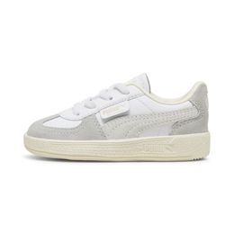 Puma Sneaker 'Palermo' Jungen Gr&ouml;&szlig;e 25 gold / grau / hellgrau / wei&szlig;