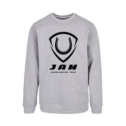 F4NT4STIC Sweatshirt 'Jam Showjumping' Herren Gr&ouml;&szlig;e 5XL graumeliert / schwarz