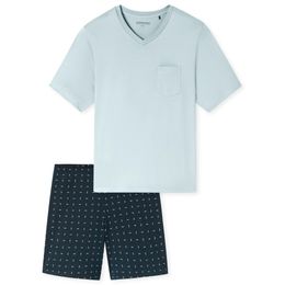 Schiesser Shorty ' Comfort Essentials ' Herren Gr&ouml;&szlig;e XXXL navy / hellblau