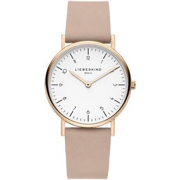Liebeskind Berlin Uhr Damen Gr&ouml;&szlig;e One Size hellbeige / rosegold / wei&szlig;