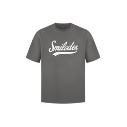 Smilodox T-Shirt ' Lorik ' Herren Gr&ouml;&szlig;e S grau / wei&szlig;