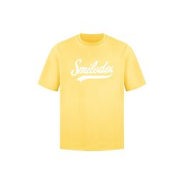 Smilodox Shirt 'Lorik' Herren Gr&ouml;&szlig;e S gelb / wei&szlig;