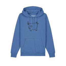 Watapparel Sweatshirt ' Le poulet - das Huhn ' Herren Gr&ouml;&szlig;e L blau / schwarz