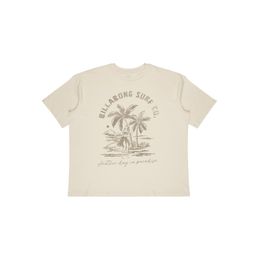 Billabong T-Shirt 'This Is Tropica' Damen Gr&ouml;&szlig;e S taupe / wollwei&szlig;