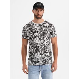 Ombre T-Shirt Herren Gr&ouml;&szlig;e S schwarz / wei&szlig;