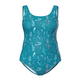 Ulla Popken Badeanzug Damen Gr&ouml;&szlig;e M/L blau / t&uuml;rkis