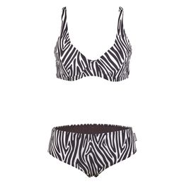Beco The World Of Aquasports Bikini 'Zebra Vibes' Damen Gr&ouml;&szlig;e XL schwarz