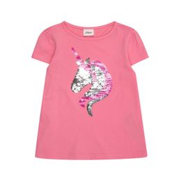 s.Oliver Shirt M&auml;dchen Gr&ouml;&szlig;e 116/122 lila / rosa / silber