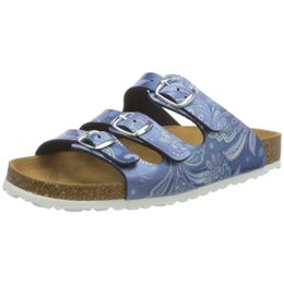 Lico Pantolette 'Bioline Lady Power' Damen Gr&ouml;&szlig;e 36 blau / rauchblau