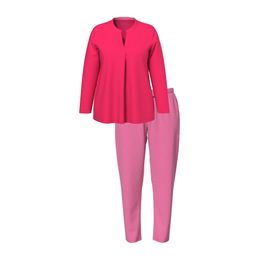 Ulla Popken Pyjama Damen Gr&ouml;&szlig;e XXL/XXXL magenta Winterkleid