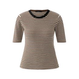 Oui Pullover Damen Gr&ouml;&szlig;e XXXL beige / braun / schwarz