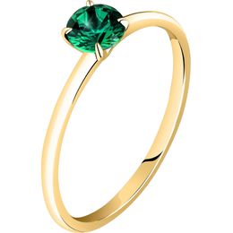 Live Diamond Ring Damen Gr&ouml;&szlig;e 58 goldgelb / gr&uuml;n
