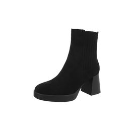 Ital-Design Stiefelette Damen Gr&ouml;&szlig;e 40 schwarz Winterschuhe