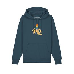 Watapparel Sweatshirt ' Rainbow Banana ' Herren Gr&ouml;&szlig;e M petrol / mischfarben