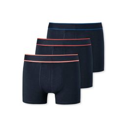 Schiesser Boxershorts Herren Gr&ouml;&szlig;e M/L navy / kobaltblau / koralle / rot