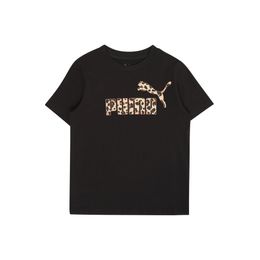 Puma T-Shirt 'Essentials' Jungen Gr&ouml;&szlig;e 152 beige / braun / schwarz