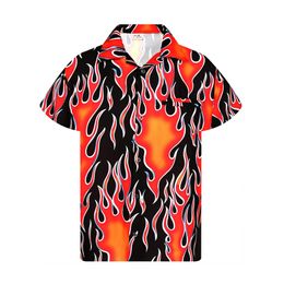 King Kameha Shirt 'Flames Wild' Herren Gr&ouml;&szlig;e M rot