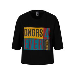 Dangerous Dngrs T-Shirt '4C' Damen Gr&ouml;&szlig;e XXL t&uuml;rkis / gelb / blutrot / schwarz