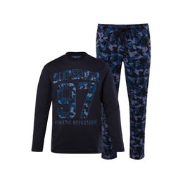 Men Plus Schlafanzug Herren Gr&ouml;&szlig;e 8XL navy / dunkelblau