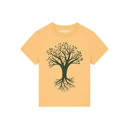 Watapparel T-Shirt ' Baum ' Damen Gr&ouml;&szlig;e XL hellgelb / schwarz