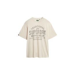 Superdry & Co T-Shirt Herren Gr&ouml;&szlig;e XXXL creme / blaumeliert