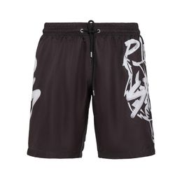 Plein Sport Badeshorts 'Tiger' Herren Gr&ouml;&szlig;e XS schwarz / wei&szlig;