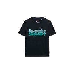 Superdry & Co T-Shirt Damen Gr&ouml;&szlig;e XXL hellblau / schwarz